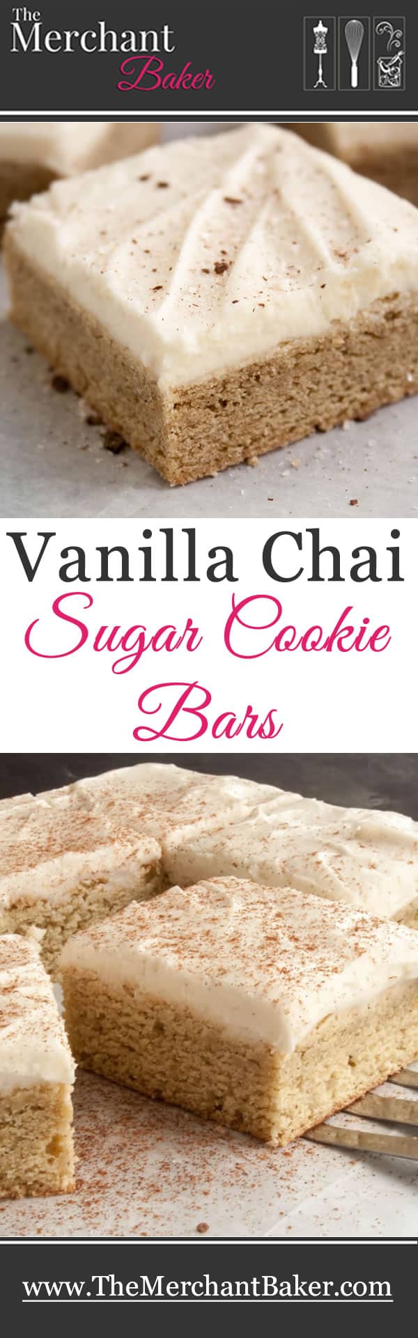 Vanilla Chai Sugar Cookie Bars - The Merchant Baker