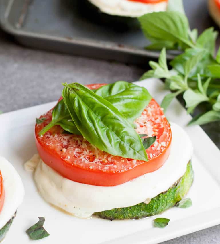 Grilled Zucchini Caprese Stacks - The Merchant Baker