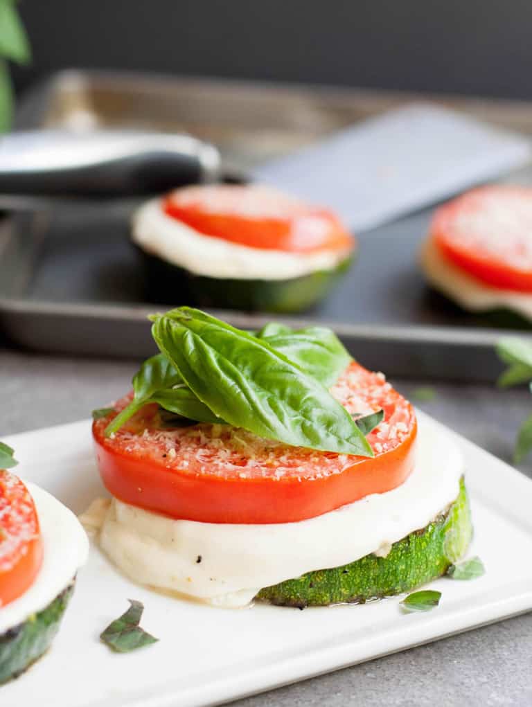 Grilled Zucchini Caprese Stacks - The Merchant Baker