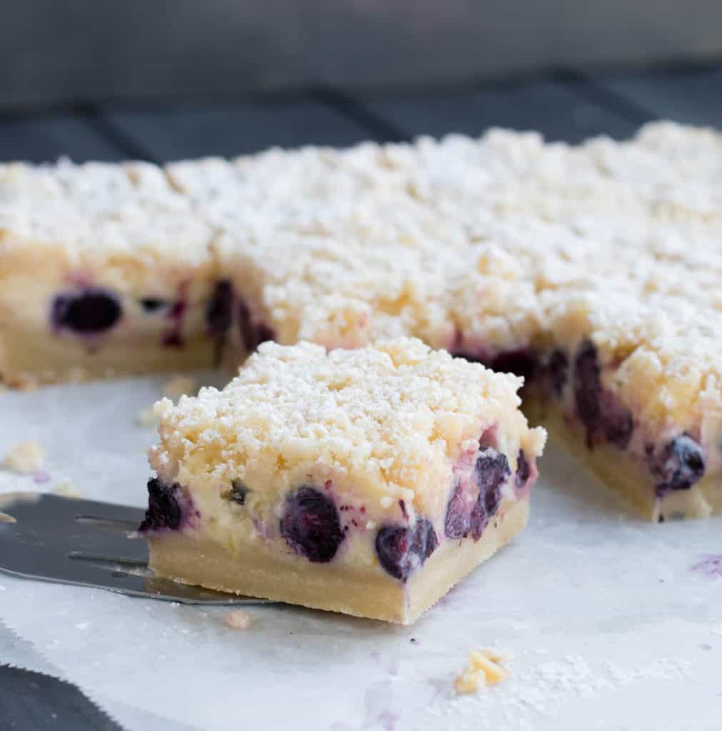 Lemon Blueberry Shortbread Bars - The Merchant Baker