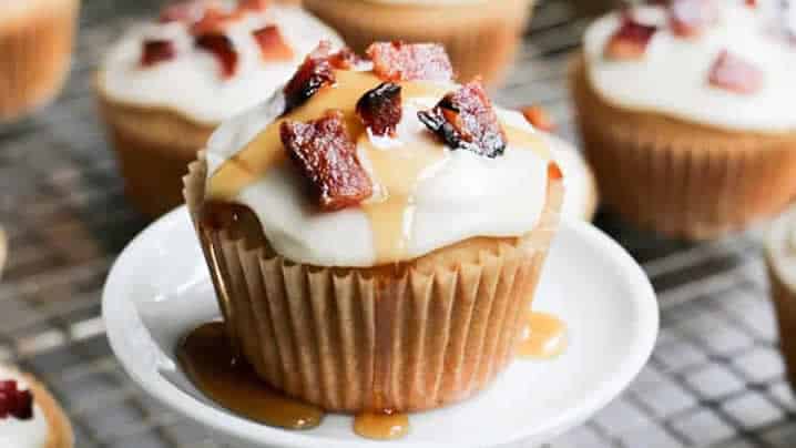 Glazed Bacon Maple Syrup Muffins - The Merchant Baker