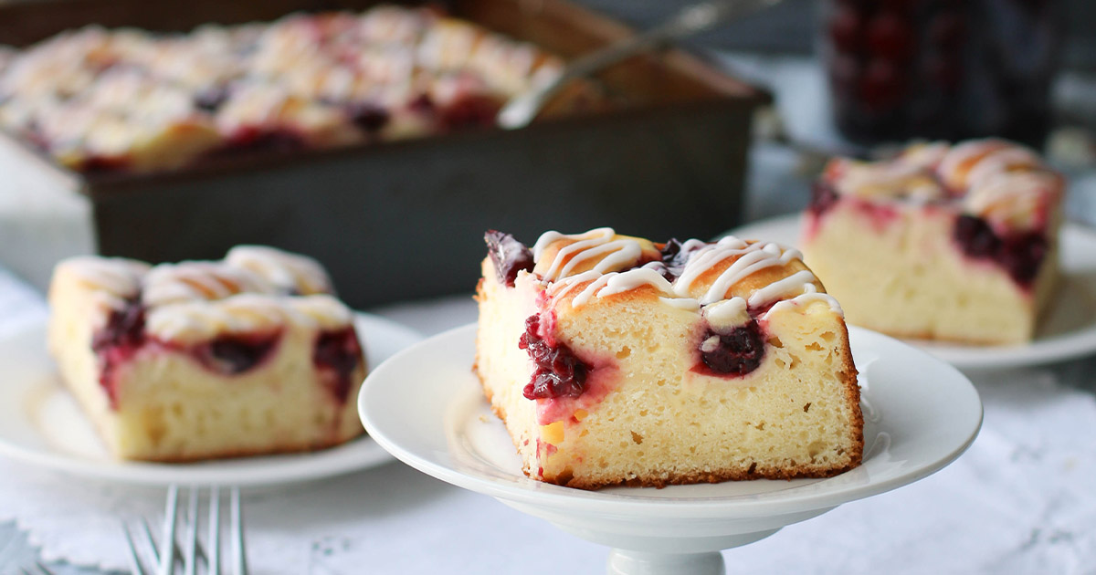 Cherry Cheese Danish Cake - The Merchant Baker